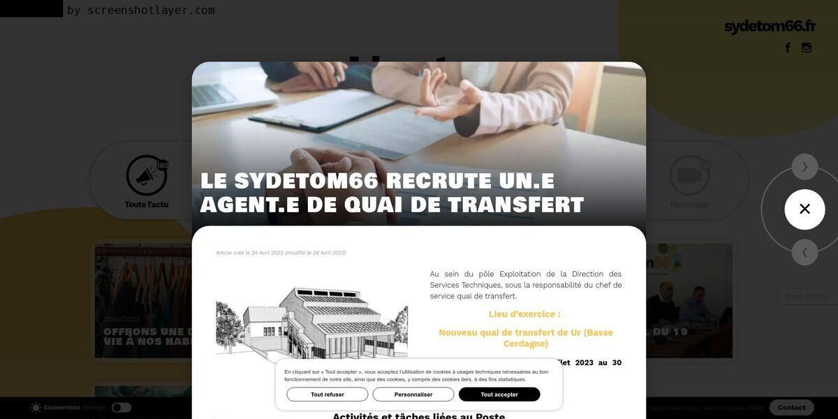 Le Sydetom66 recrute | Sydetom66.fr